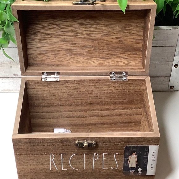 Rae Dunn | Kitchen | New Rae Dunn Wooden Recipe Storage Box | Poshmark